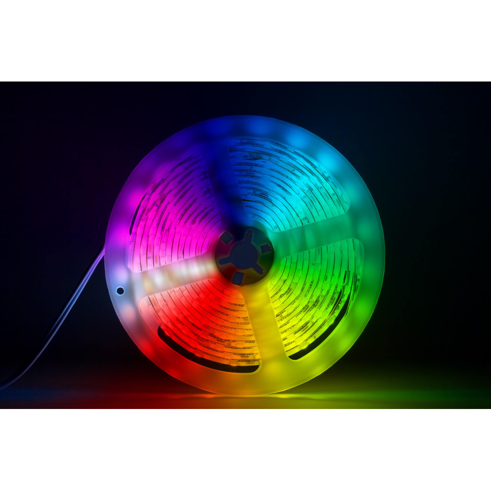 Ruban LED blanc et multicolore RGB 10 mètres sécable