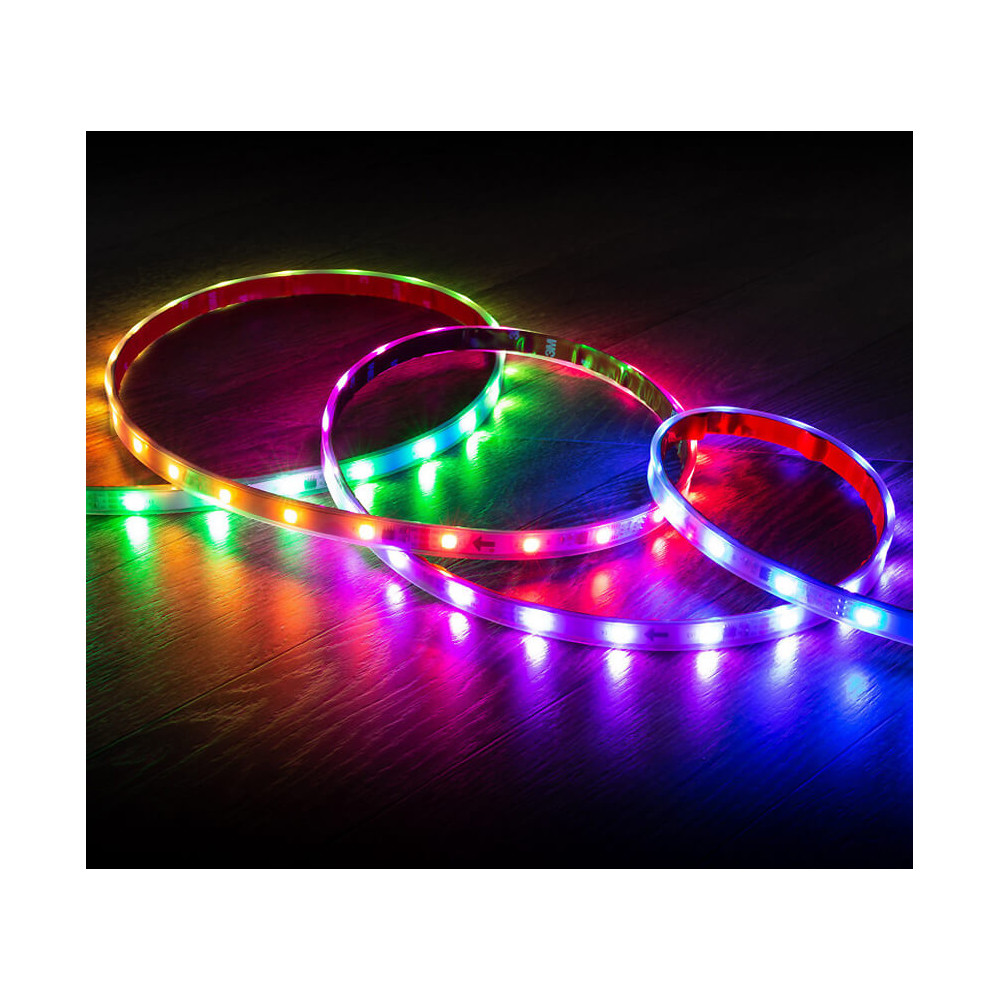 Ruban LED blanc et multicolore RGB 5 mètres sécable